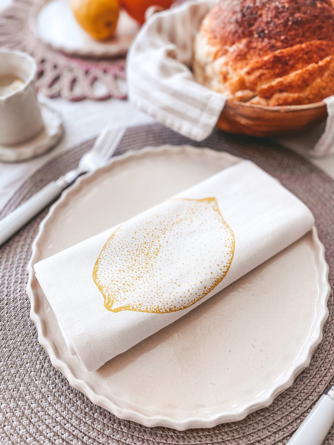 Lottie Day, Lemon Napkins | Napkin Gift Set | Shop Cotton Napkins ...